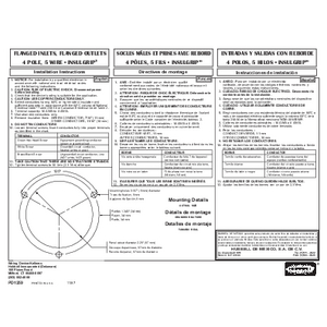 Locking Devices, Twist-Lock®, Industrial, Flanged Inlet, 30A Locking Devices, Twist-Lock®, Industrial, Flanged Inlet, 30A
