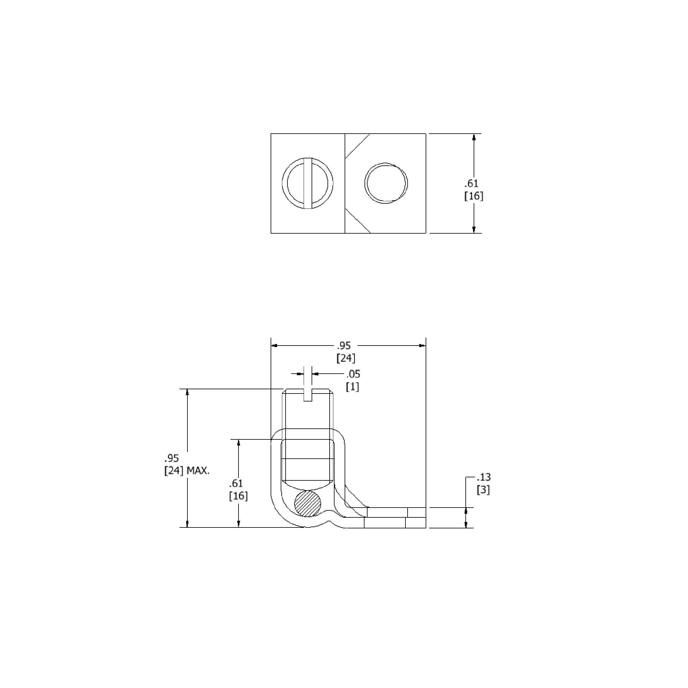 KPB4CG1, Copper Alloy Clip-on, Lay-in Ground Connector | KPB4CG1 | Burndy