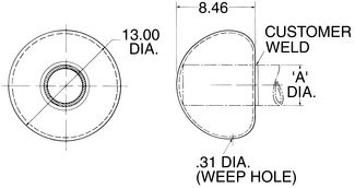 Substation - Aluminum Welded Corona Bell | SCB24A | Burndy