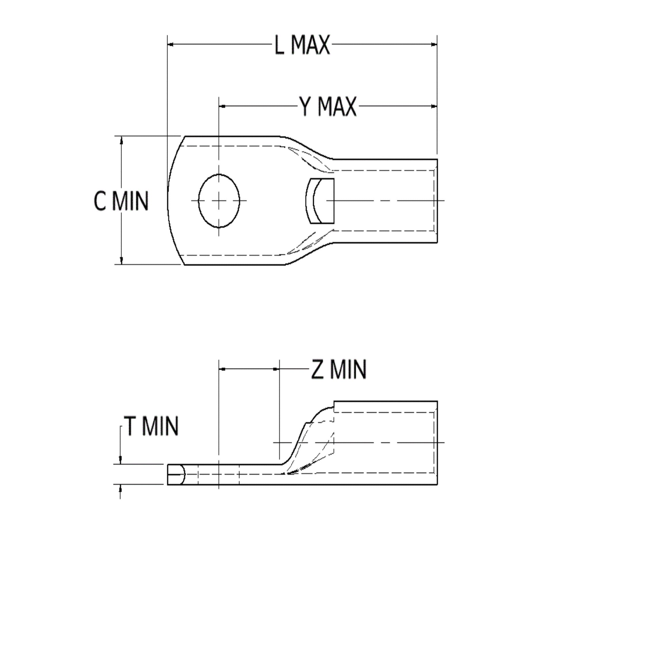 YAV18, Uninsulated Ring Terminal For 22 - 18 AWG | YAV18 | Hubbell Mexico