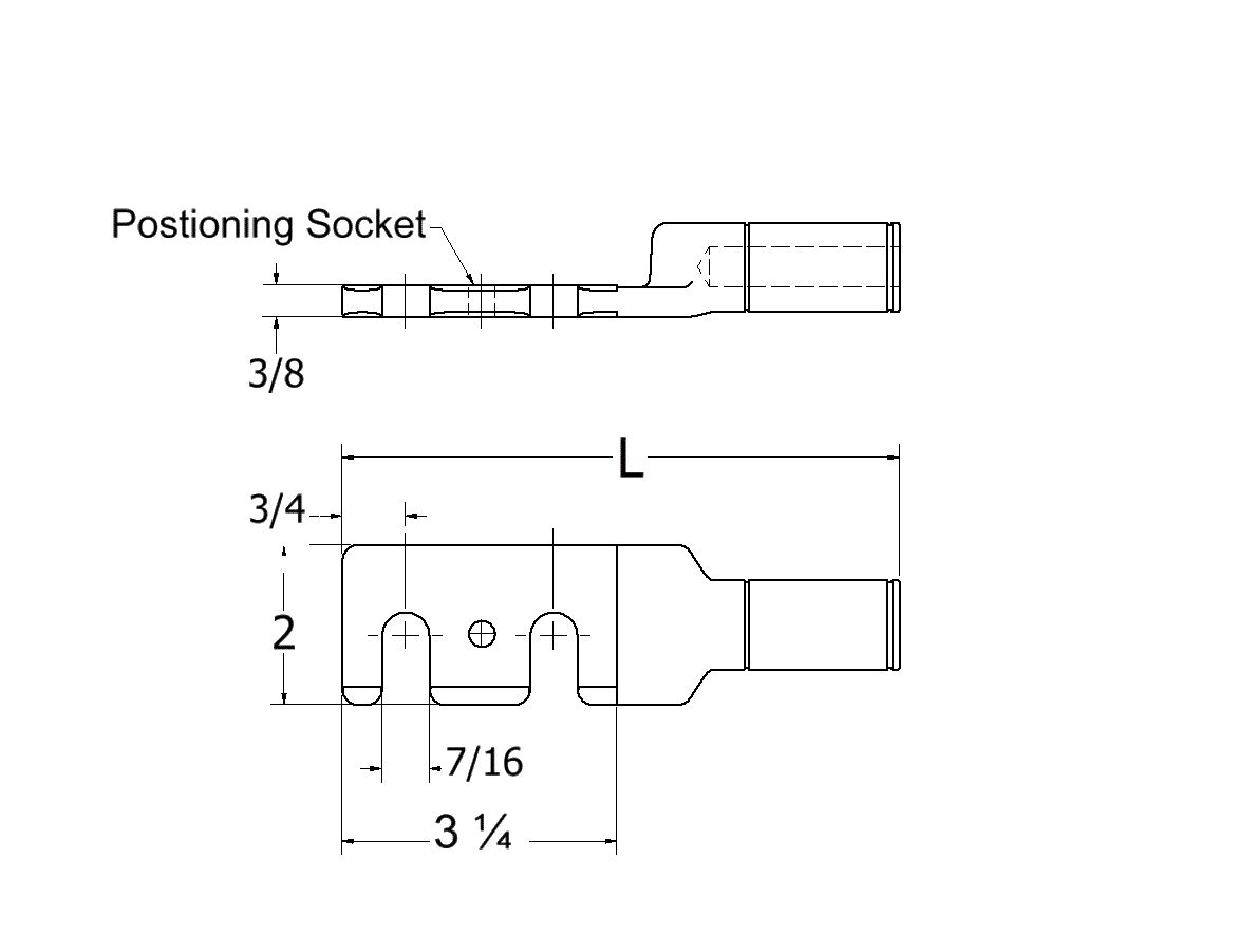YSA391A2N, Aluminum Disconnectable Terminal with Slotted Pad ...