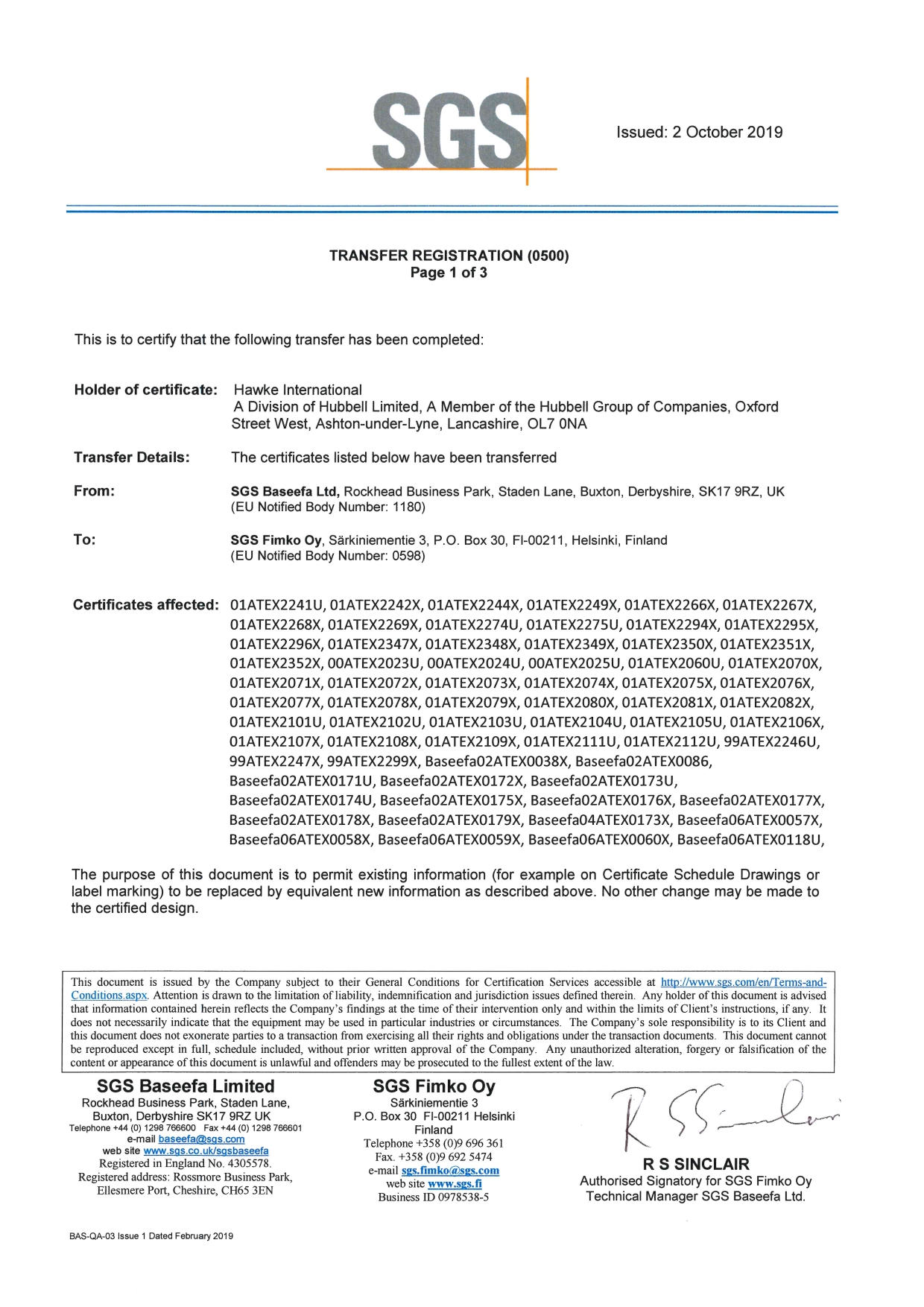 Download Technical documents | Hawke