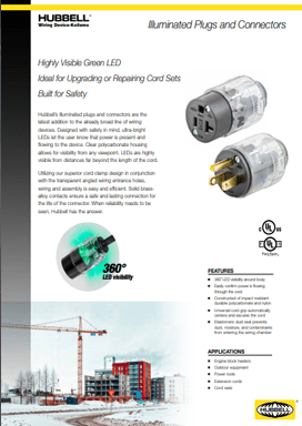 Hubbell 125V illuminated plugs and connectors | Hubbell Canada