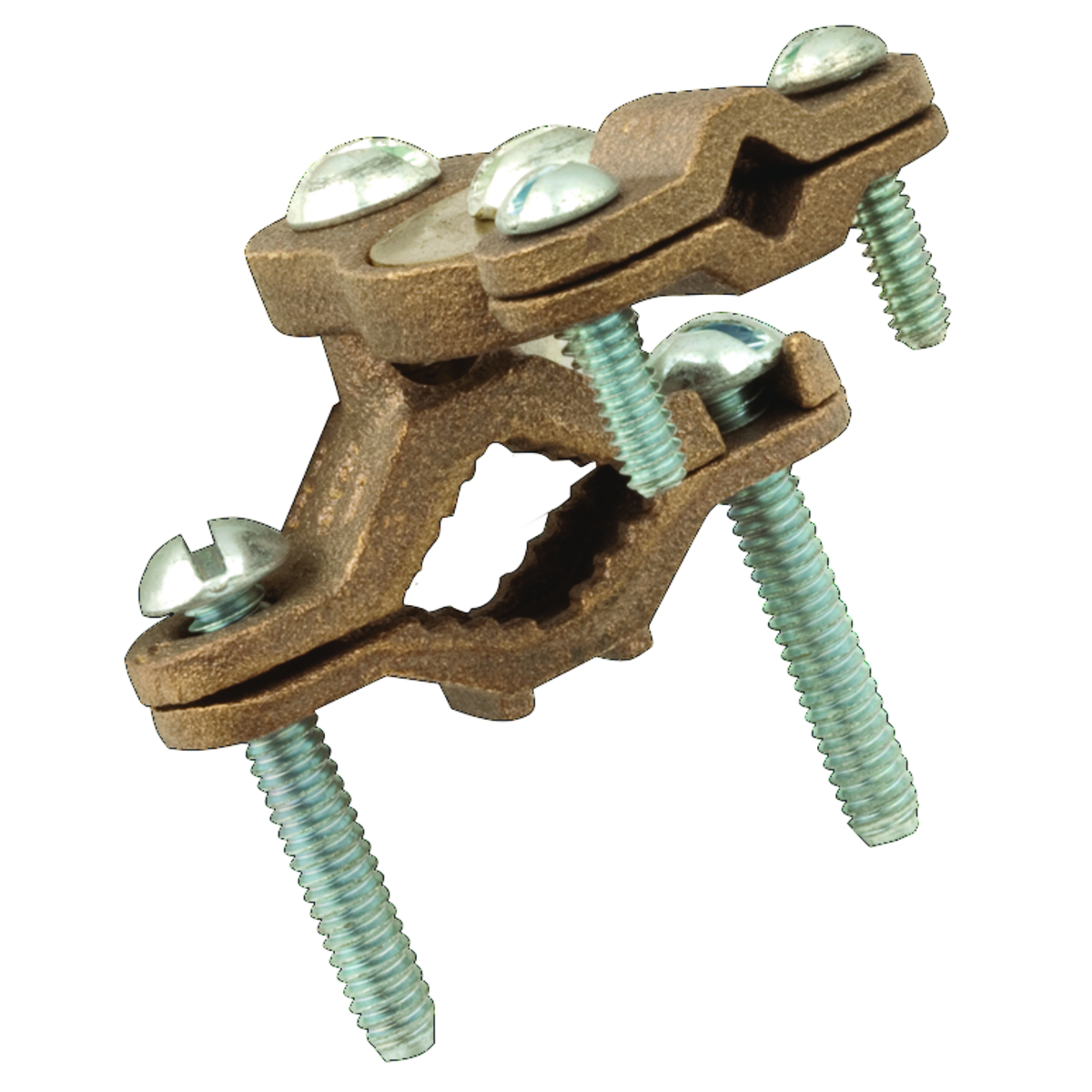 0.5 in to 1 in Ground Clamp for Bare Armored Ground Wires, Bronze Alloy ...