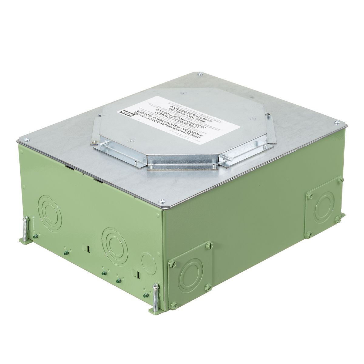 Recessed 8/10-Gang Concrete Floorbox with Round Cover. | CFB10G55RCRE ...