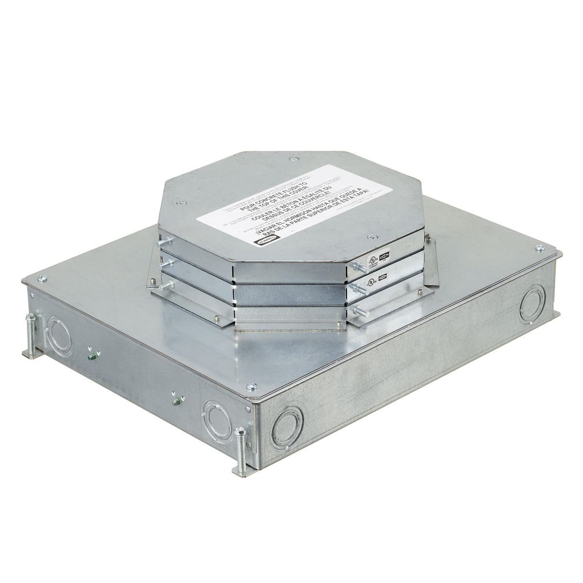 Recessed 4-Gang Concrete Floorbox with Round Cover. | CFB4G25RE ...