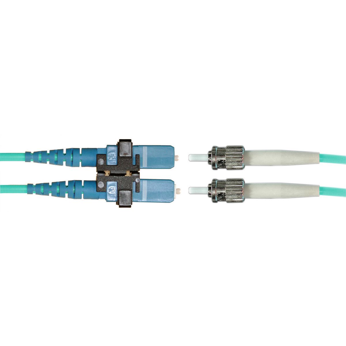 Fiber Optic, Riser Rated, OM3 Duplex, ST-SC, 1 Meter Length ...
