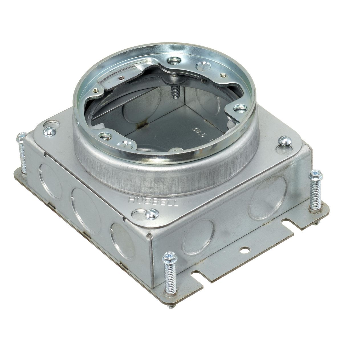 Flush 1-Gang Concrete Floorbox with Round Cover, 3.00" Minimum Depth of Pour | FB2529 | Hubbell ...