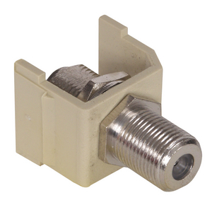 Snap-Fit, F-Coax Connector, Electric Ivory | SFFEX | Hubbell Premise Wiring