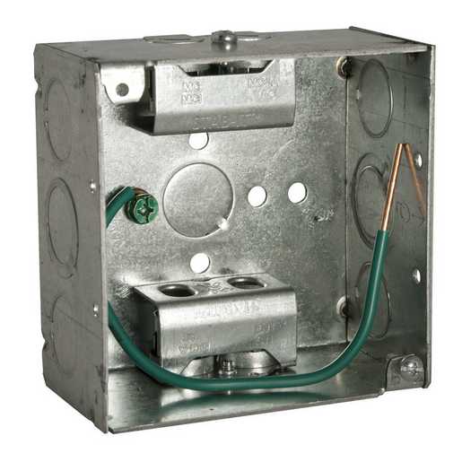 4 in. Square Box, Welded with (2) STAB-IT® Connectors, 2-1/8 in. Deep ...