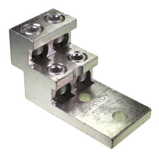 K22A36U2N, AL Universal Terminal, 2-Hole, 1/2" Stud, 1-3/4" NEMA ...