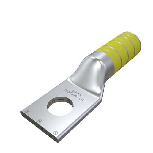 YA29N, Compression Terminal, 250 kcmil Code, 250 Navy, 1-Hole, 1/2 ...
