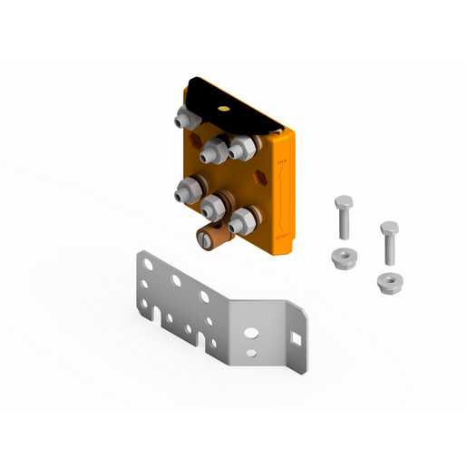 ISOL GRD Plate W/PED Bracket | EM-9125-OR-PB | Hubbell