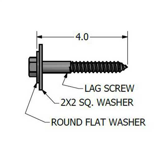 Lag Screw Kit | PSE4040212P | Hubbell Power Systems
