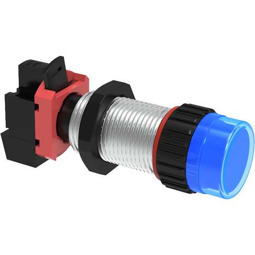 GZ Series - PilotLight, Blue with Lamp Holder & Lamp 24V AC/DC - Long ...