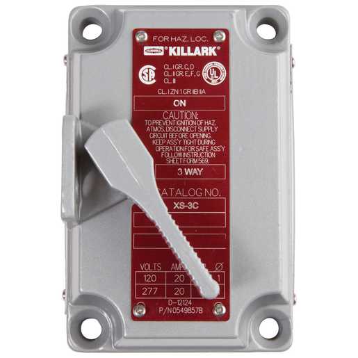 XS Series 3-Way/SPDT (No Center Off) Tumbler Switch Cover With Device ...