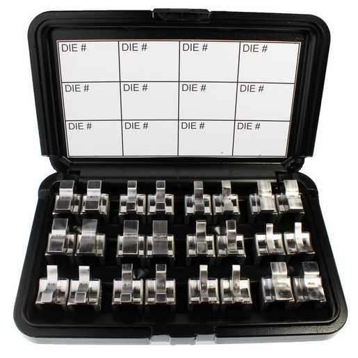 Stainless Steel W Die Kit for Copper Connectors #8 AWG-500 kcmil (12 ...