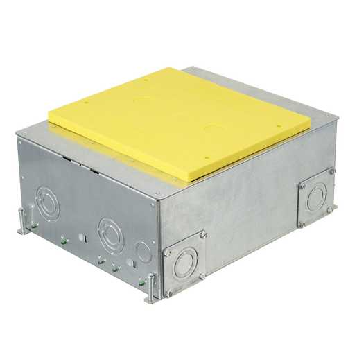 Recessed 8/10-Gang Concrete Floorbox with Rectangular Cover ...