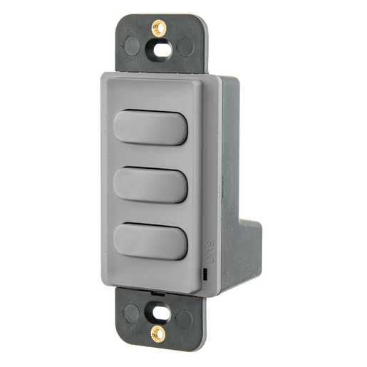 LCP, Low Voltage Switch/Dimming, 3Button, Gray | CPSD3GY | Hubbell ...
