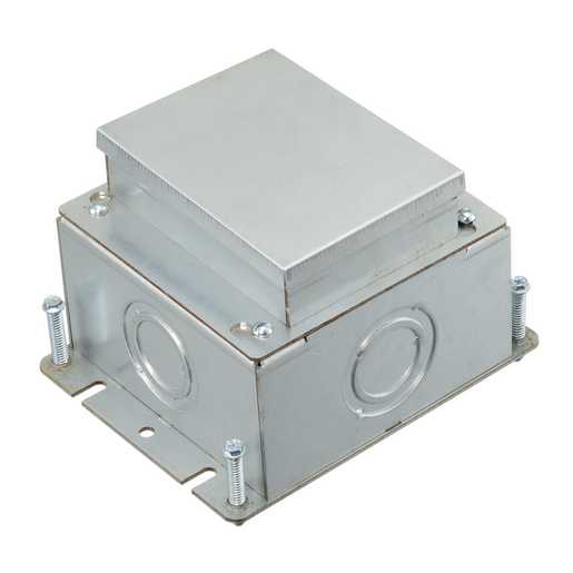 Flush 1-Gang Concrete Floorbox with Rectangular Cover, 3.75" Minimum ...