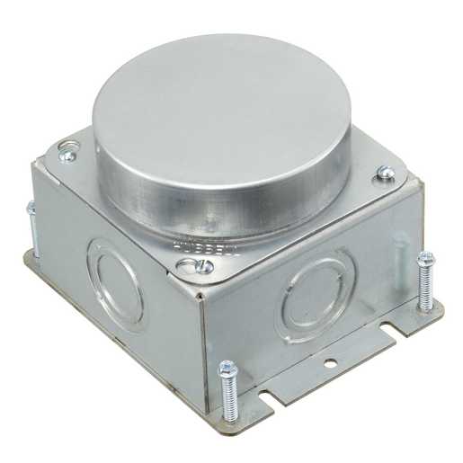Flush 1-Gang Concrete Floorbox with Round Cover, 4.00" Minimum Depth of ...