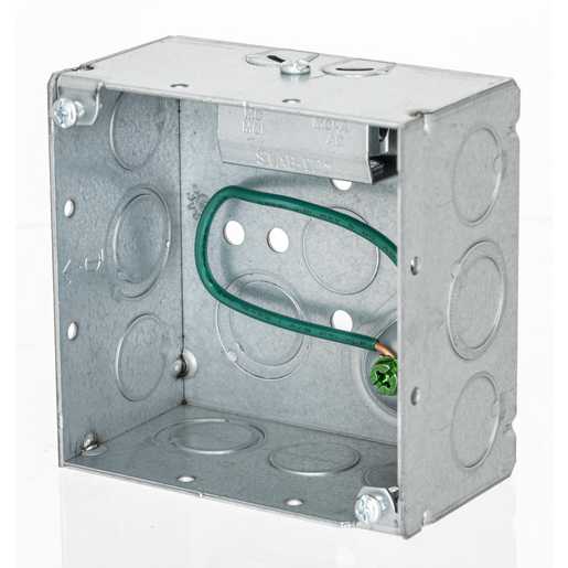4 in. Square Box, Welded with STAB-IT® Connector, 2-1/8 in. Deep, 600V ...