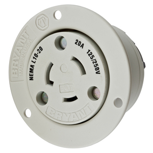 Locking Devices, Twist-Lock®, Industrial, Flanged Receptacle, 20A 125 ...
