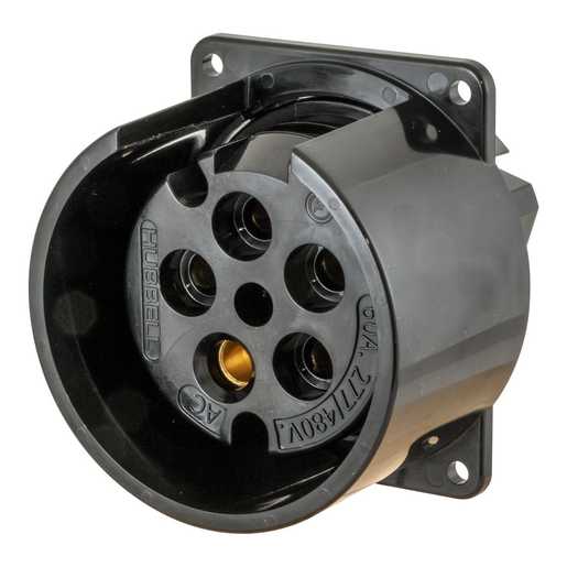 PS, 4P5W, 60A 277/480V, RECEPTACLE | HBL5607R | Hubbell Wiring Device ...