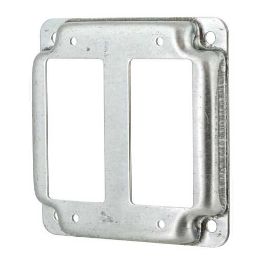 4 in. Square Cover, Exposed Work, Raised 1/2 in., 2-StyleLine Decorator ...