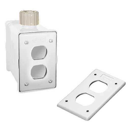 Portable Outlet Boxes, Boxes and Plates, Box with Strain Relief, 1-Gang ...