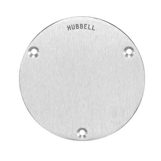 1-Gang Cover, Round, Blank, Aluminum | SA3913 | Hubbell Premise Wiring