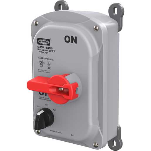 Industrial Grade, Motor Disconnect, Unfused, 3 Pole, 30A 600V AC, Screw ...