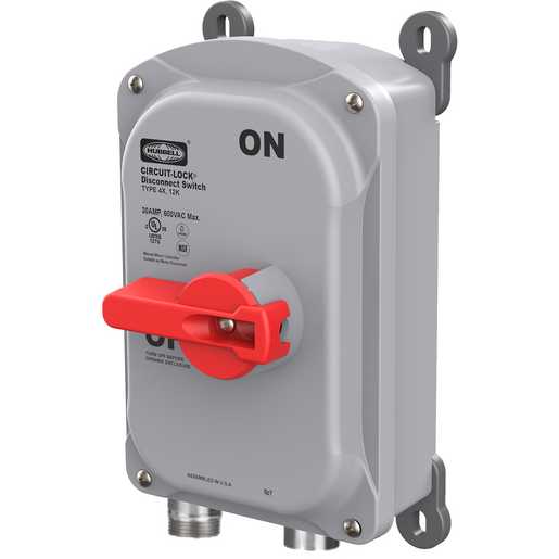 Industrial Grade, MotorQuick Disconnect, Unfused, 3 Pole, 30A 600V AC ...