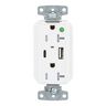 USB Charger Hospital Grade Receptacle, 20A 125V Duplex, Power Delivery ...